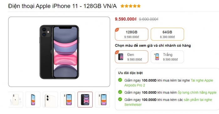 iPhone 11 chính hãng VN/A rẻ nhất Việt Nam tháng 10: Phá đáy thủng sàn, xả kho rẻ hơn Galaxy A55 5G